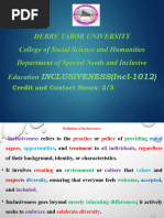 Inclusiveness Chapter One | PDF | Inclusion (Education) | Disability
