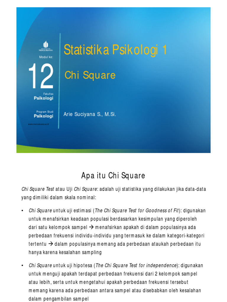 Statistik Psikologi (TM13) | PDF | Ilmu Sosial