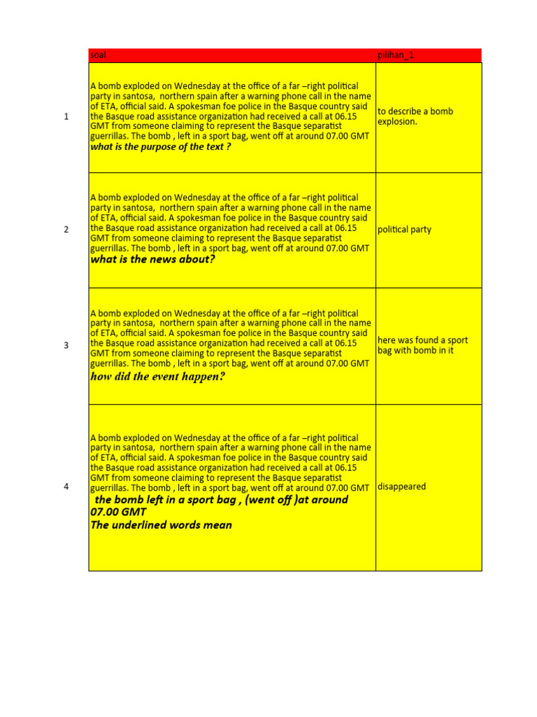 MA - Template Soal UAM (50 SOAL) B Ing X | PDF | Bbc | Indonesia