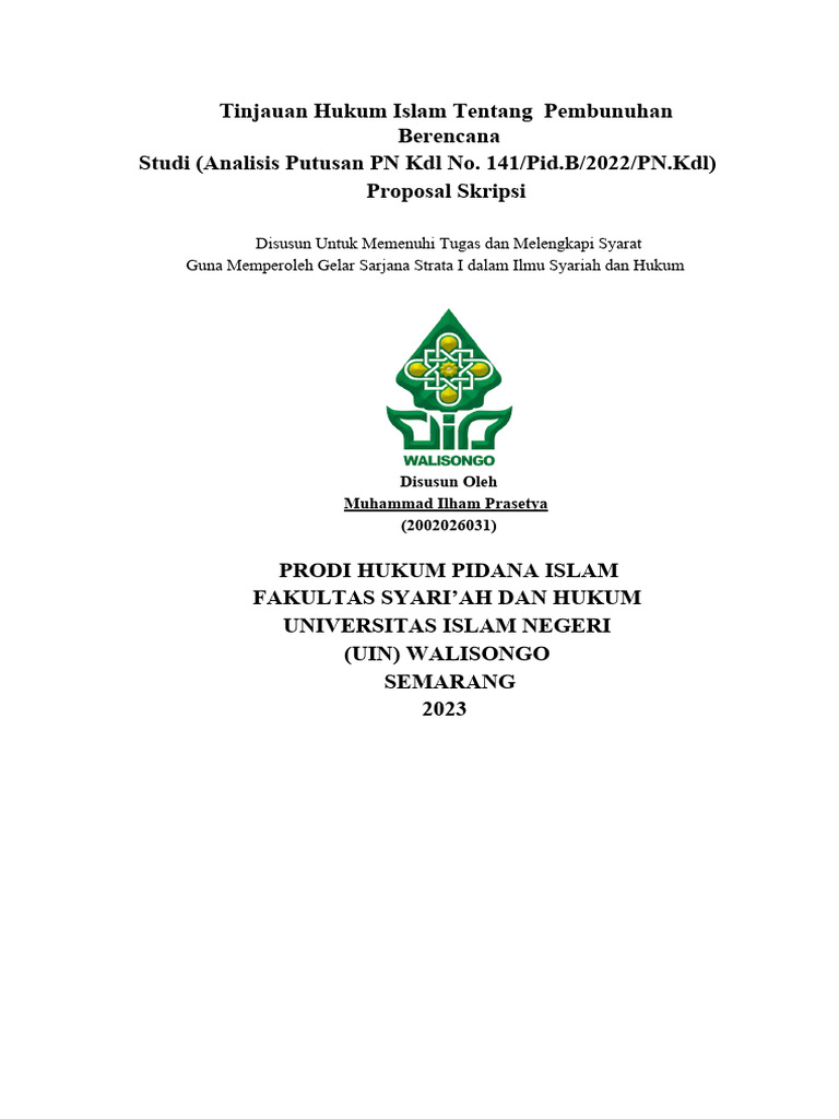 Proposal Skripsi Ilham (1) - 060529 | PDF