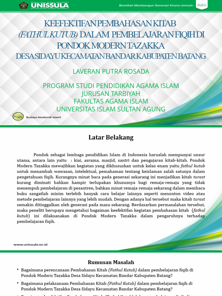 Keefektifan Fathul Kutub di Fiqih Tazakka | PDF