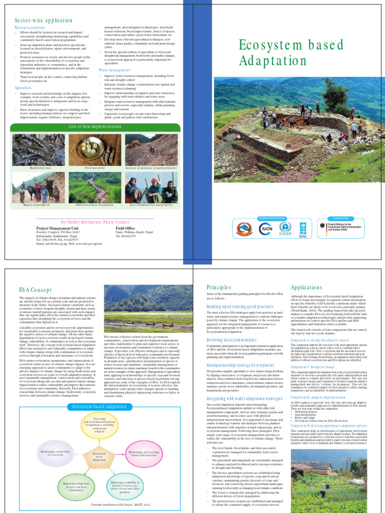 Brochure Eba Concept Dept of Forestryundp Nepal MT Eba | PDF ...
