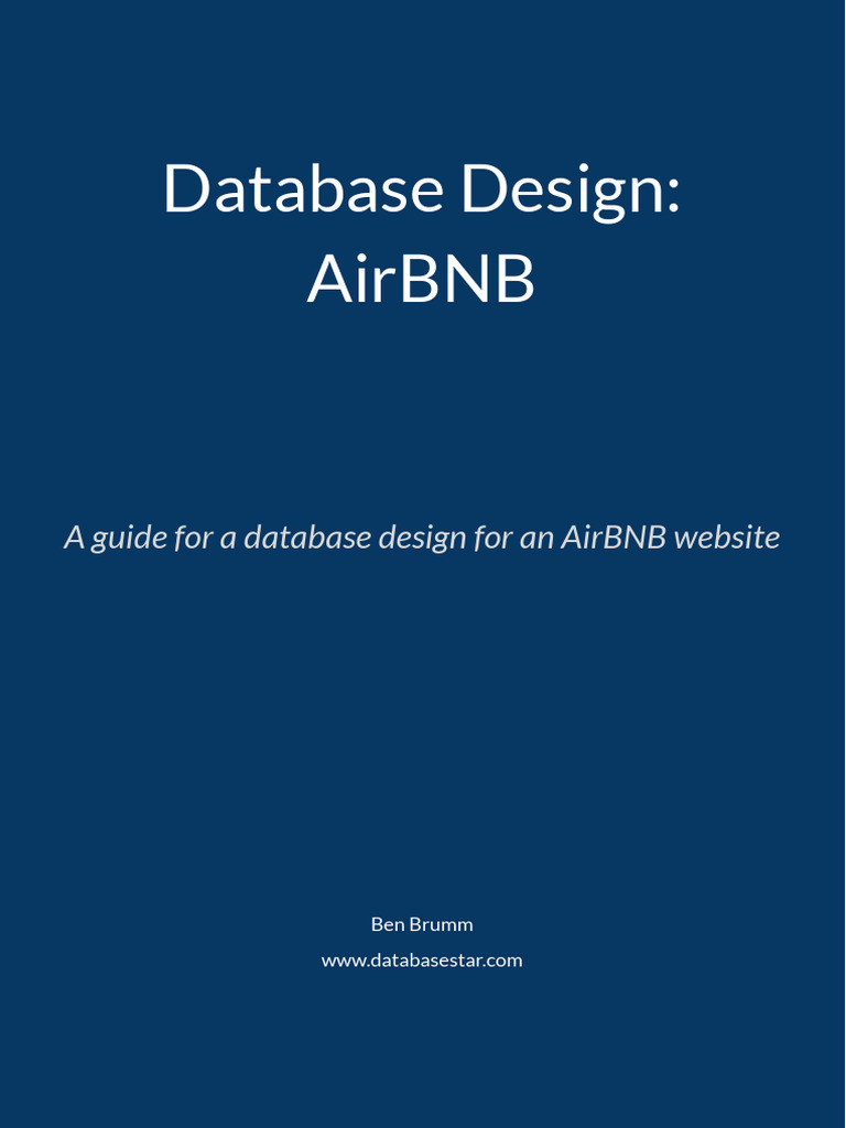 Dbdesign Airbnb | PDF | Table (Database) | Databases