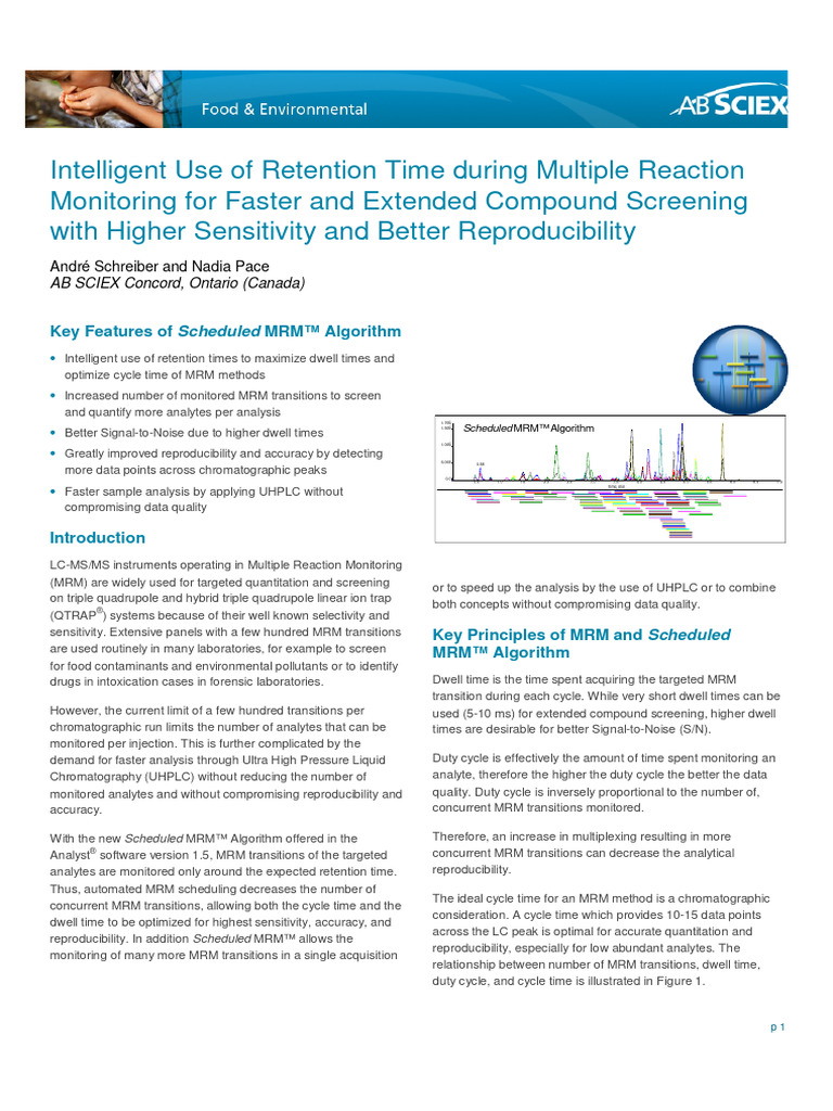 Mass Spectrometry Multiple Reaction 1282310 | PDF | High Performance ...