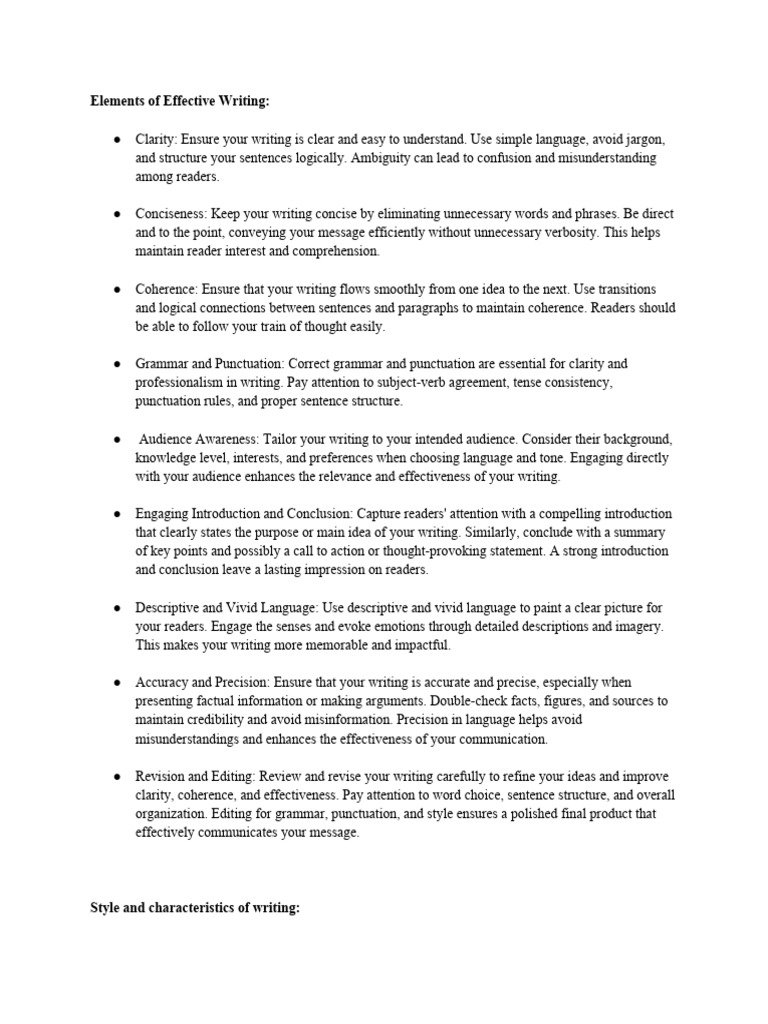 Effective Writing Notes (ENG120) | PDF | Proofreading | Editing