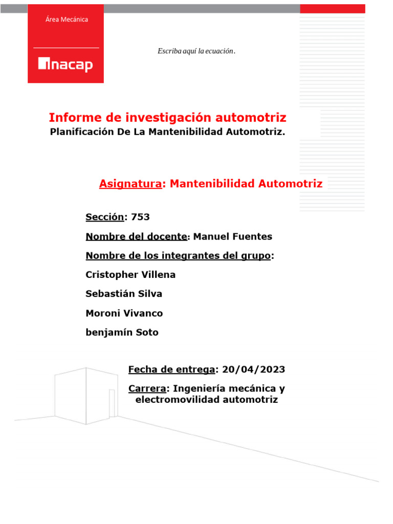 Plantilla - Informe - (2) (2) Cris | PDF | Coche | Coche eléctrico