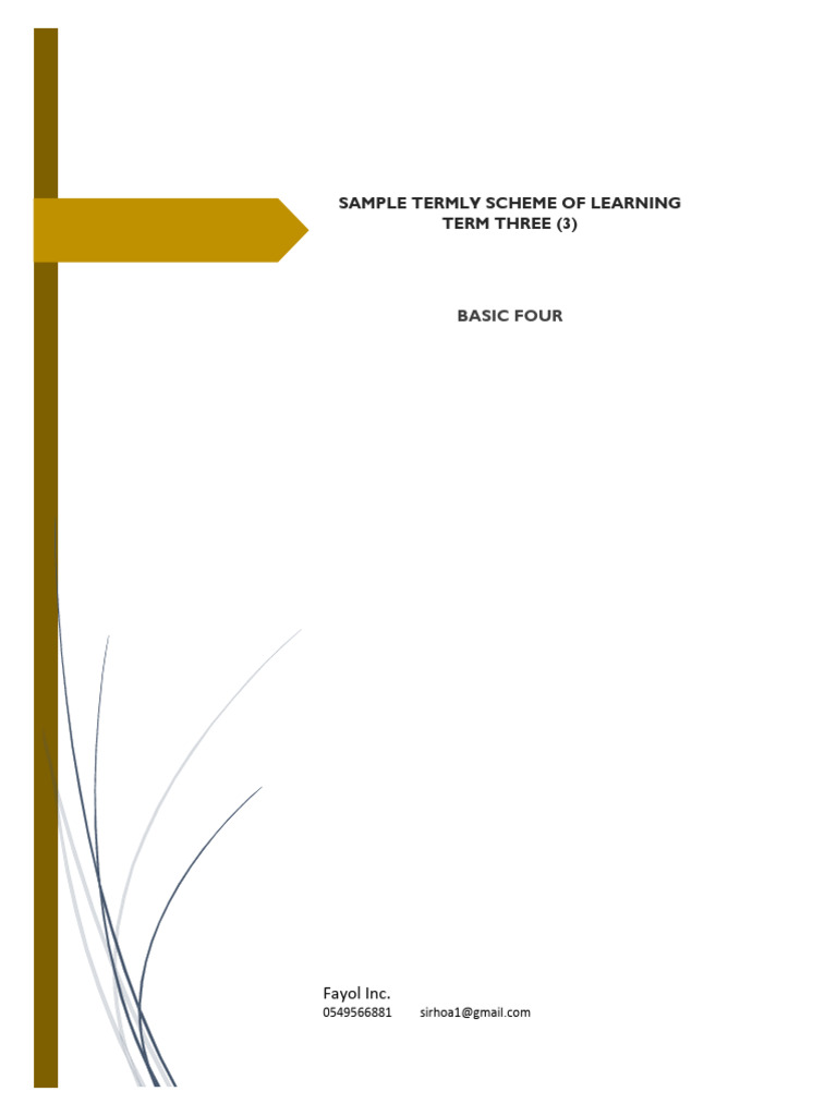 Term 3 Scheme of Learning Basic 4 TERM 3 | PDF | Grammar | Decimal