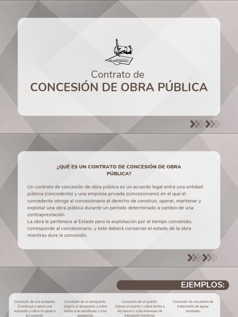 Contrato de Concesión de Obra Pública | PDF | Concesión (contrato ...