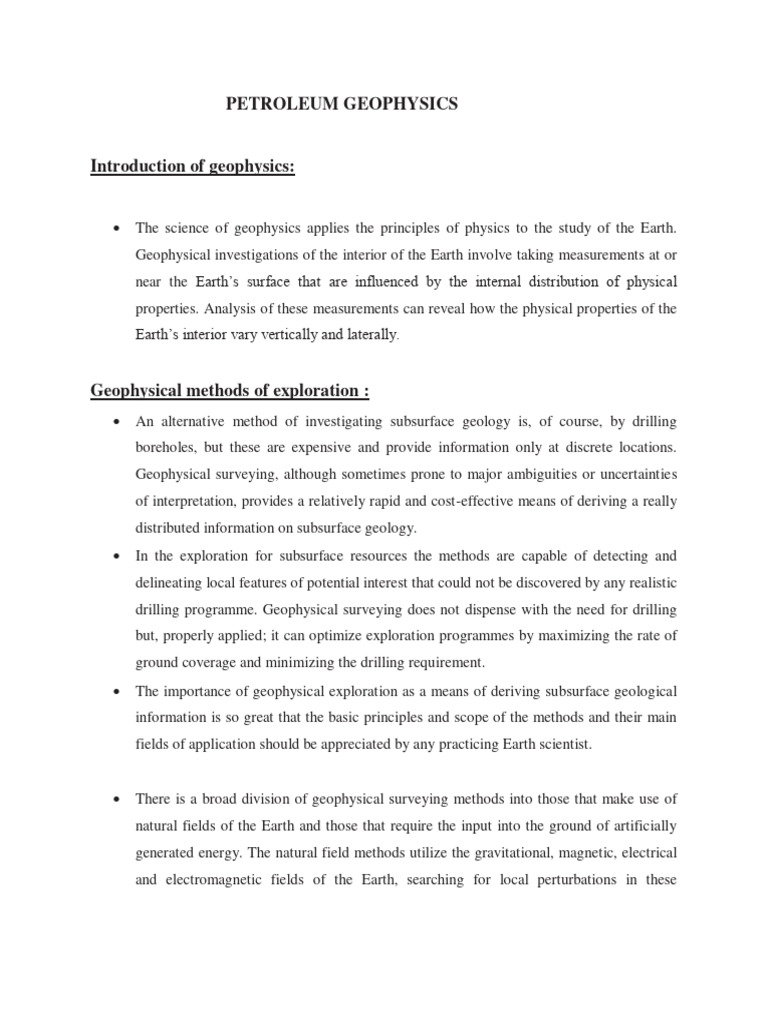 Petroleum Geophysics | PDF | Geophysics | Waves
