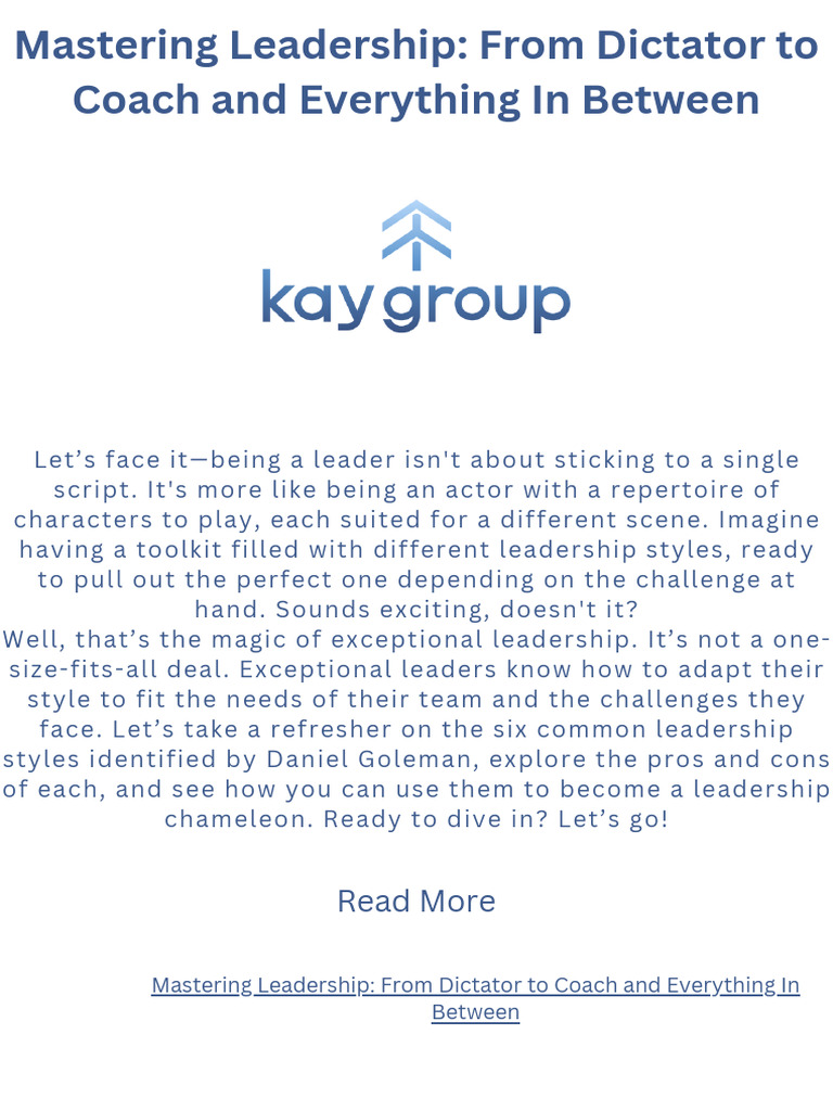 Leadership Styles Toolkit Guide | PDF