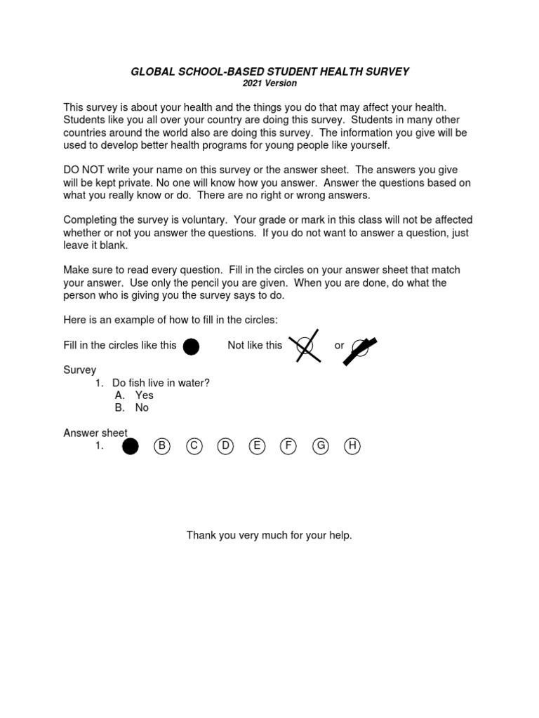 2021 Global School Health Survey | PDF | Electronic Cigarette | Drink