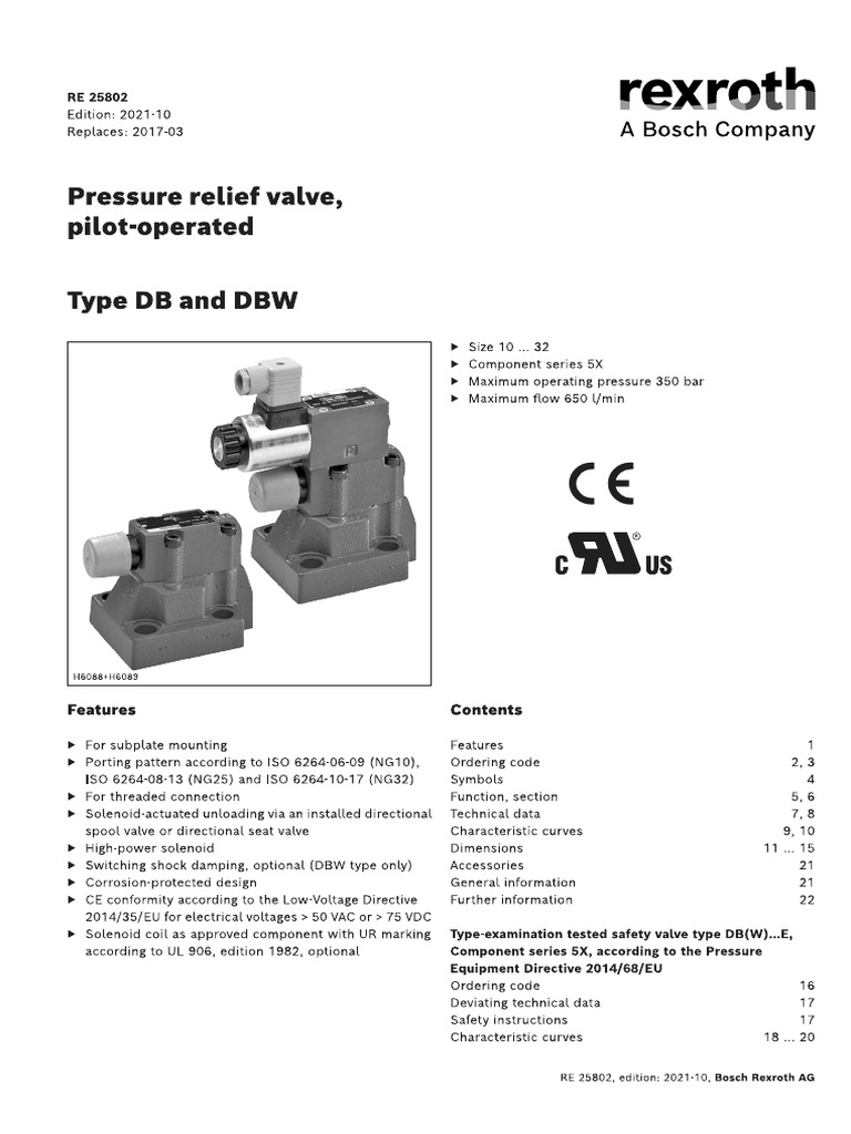Rexroth Press Relief Valve | PDF