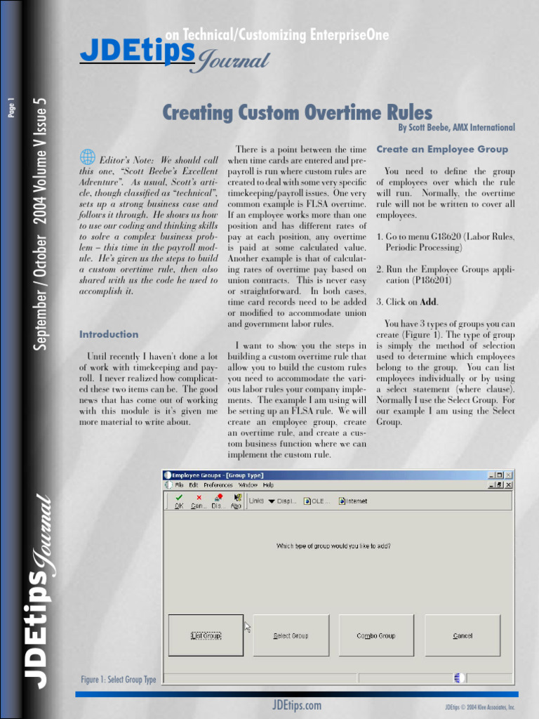 1 - Creating Custom Overtime Rules | PDF | Overtime | Payroll