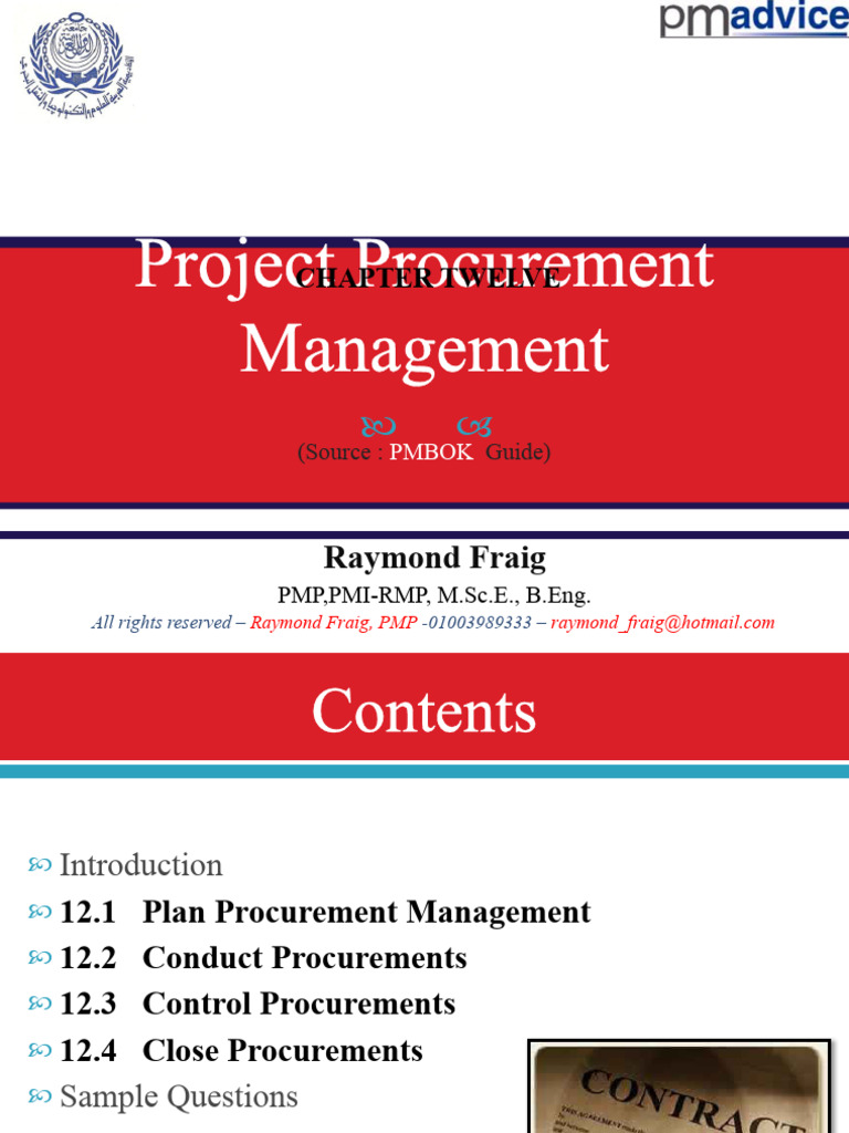 PMP 12 | PDF | Procurement | Project Management