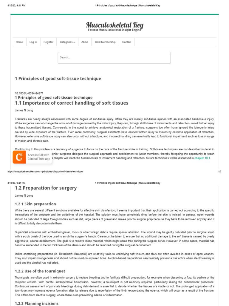 1 Principles of Good Soft-Tissue Technique - Musculoskeletal Key | PDF ...