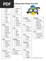 Smell Adjectives List for Writers | PDF | Odor | Perfume