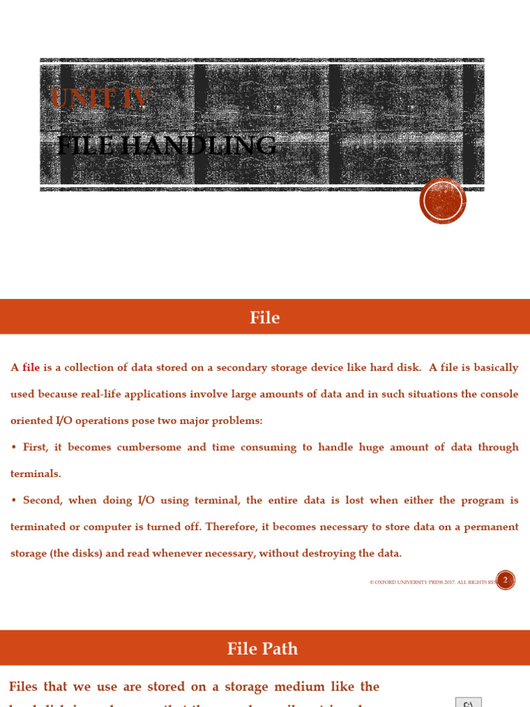 Unit IV - Files - MODIFIED | PDF | Computer File | Text File Unit IV - Files - MODIFIED | PDF | Computer File | Text File