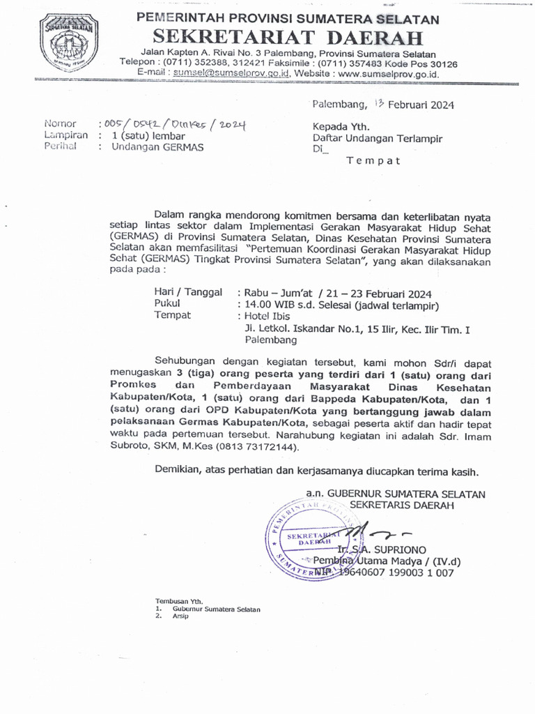 Undangan Germas | PDF
