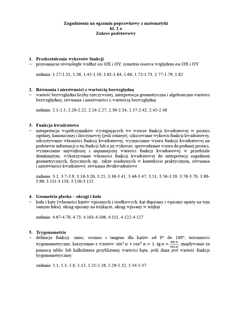 Zagadnienia 2a | PDF