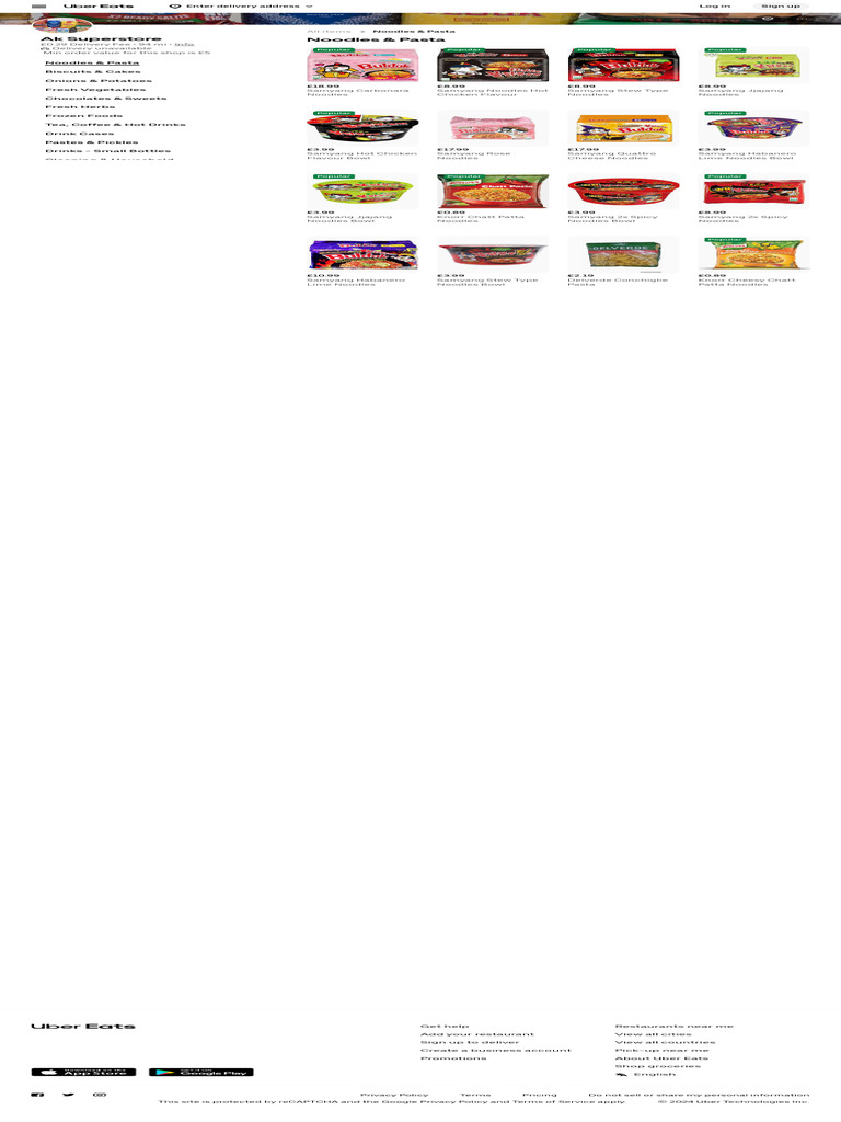 Ak Superstore Menu - Takeaway in Birmingham, UK Delivery Menu & Prices Uber Eats | PDF | Pasta ...