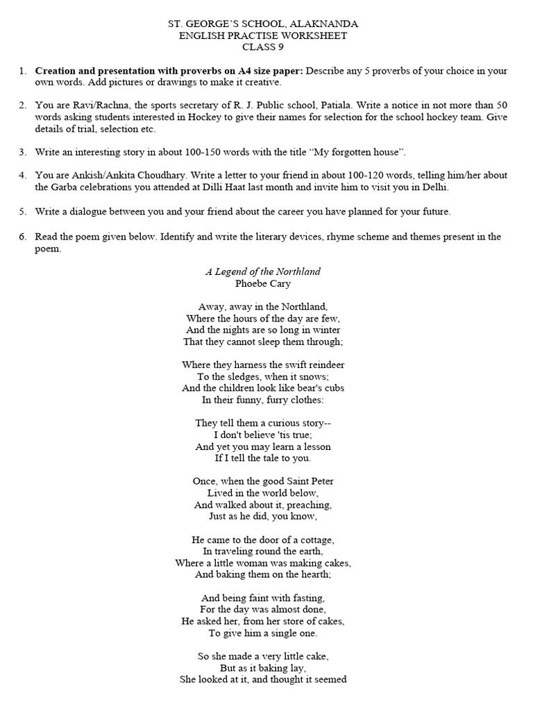 Class 9 Hhw-All Subjects PDF-1 | PDF