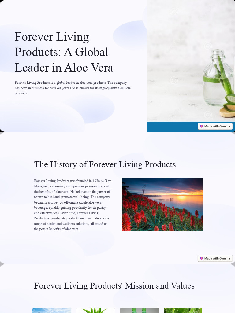 Forever Living: Global Aloe Vera Leader | PDF | Dietary Supplements ...