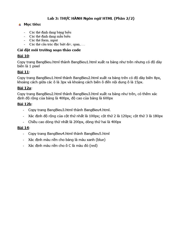 LAB 3 - HTML - Phan - 2 | PDF