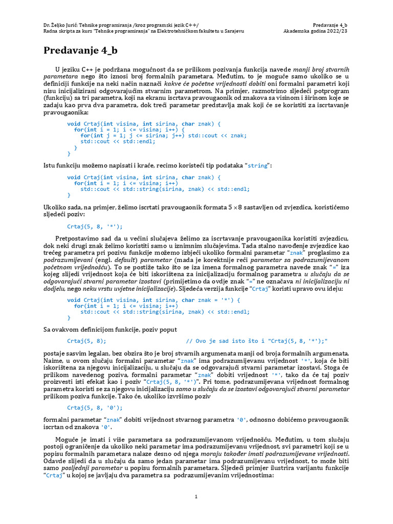 (TP 2022-23) Predavanje 4 - B | PDF