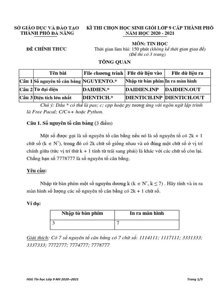 HSG Tin 9 2020-2021 (CT) | PDF