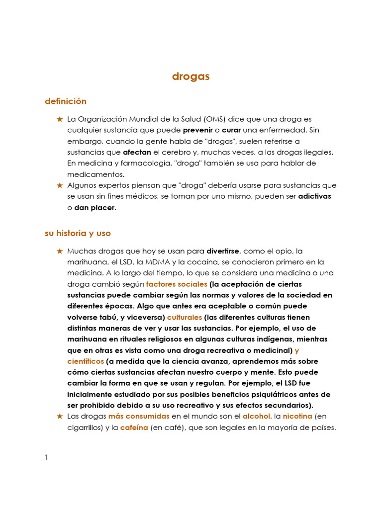 drogas.pdf | Descargar gratis PDF | Drogas | Comercio ilegal de drogas