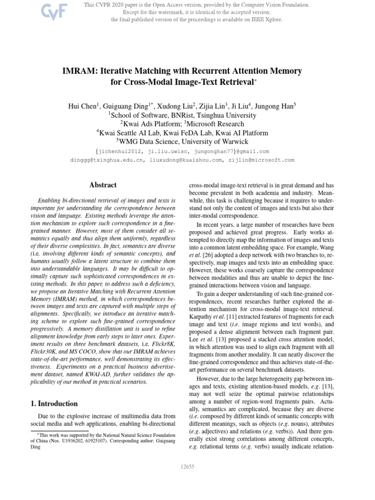 03IMRAM Iterative Matching With Recurrent Attention Memory For Cross-Modal Image-Text CVPR 2020 ...