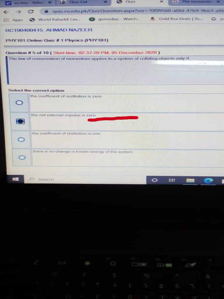 Phy101... 1 To 10 Lec MCQS by Pin ? | PDF