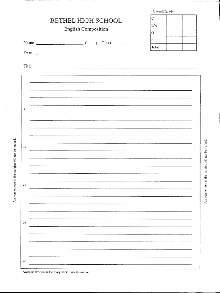 English Composition Paper | PDF