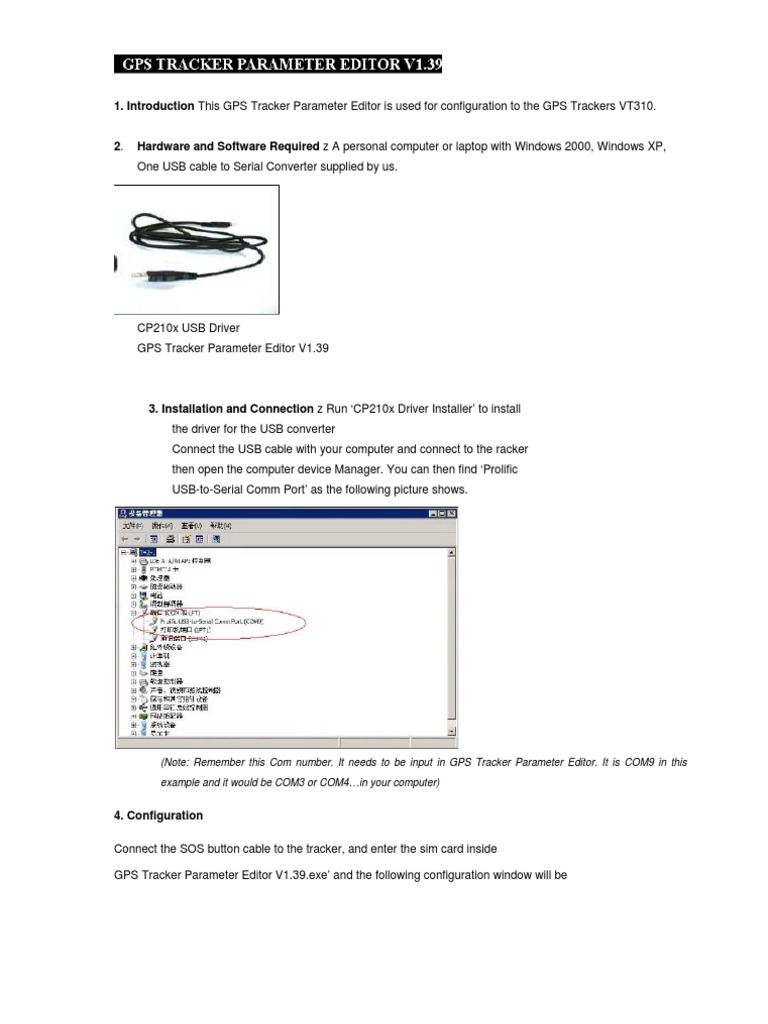 GPS Tracker VT310 Parameter Editor Guide | PDF | Device Driver | Port ...