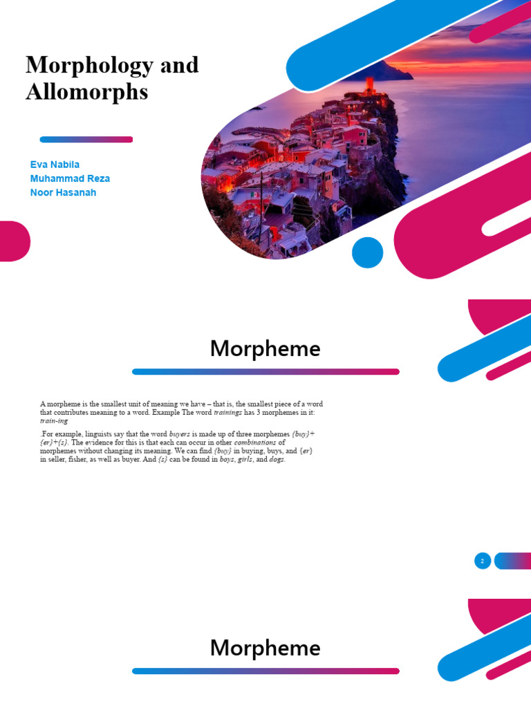 Morphemes and Allomorphs 2 | PDF | Word | Syntax