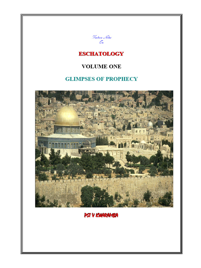 Eschatology 1 | PDF | Rapture | Great Tribulation
