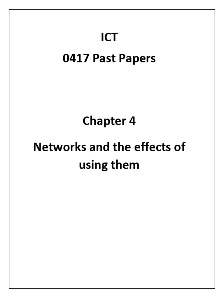 417 Chapter 4 Past Papers Imp | PDF