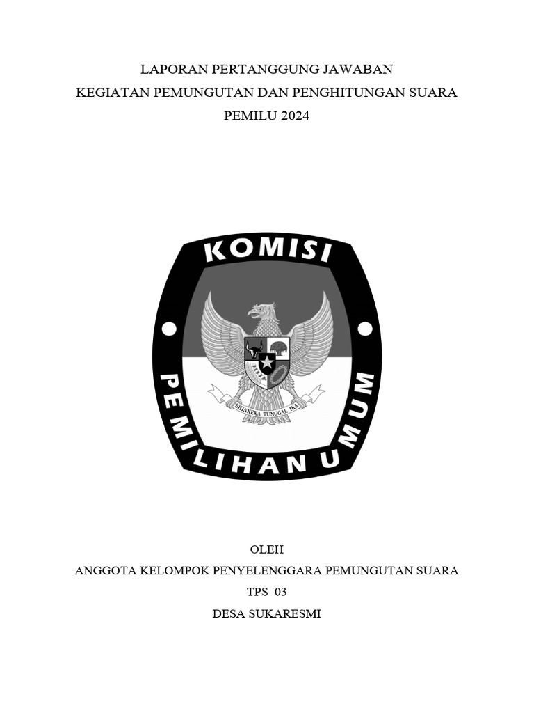 Contoh COVER LPJ KPPS | PDF