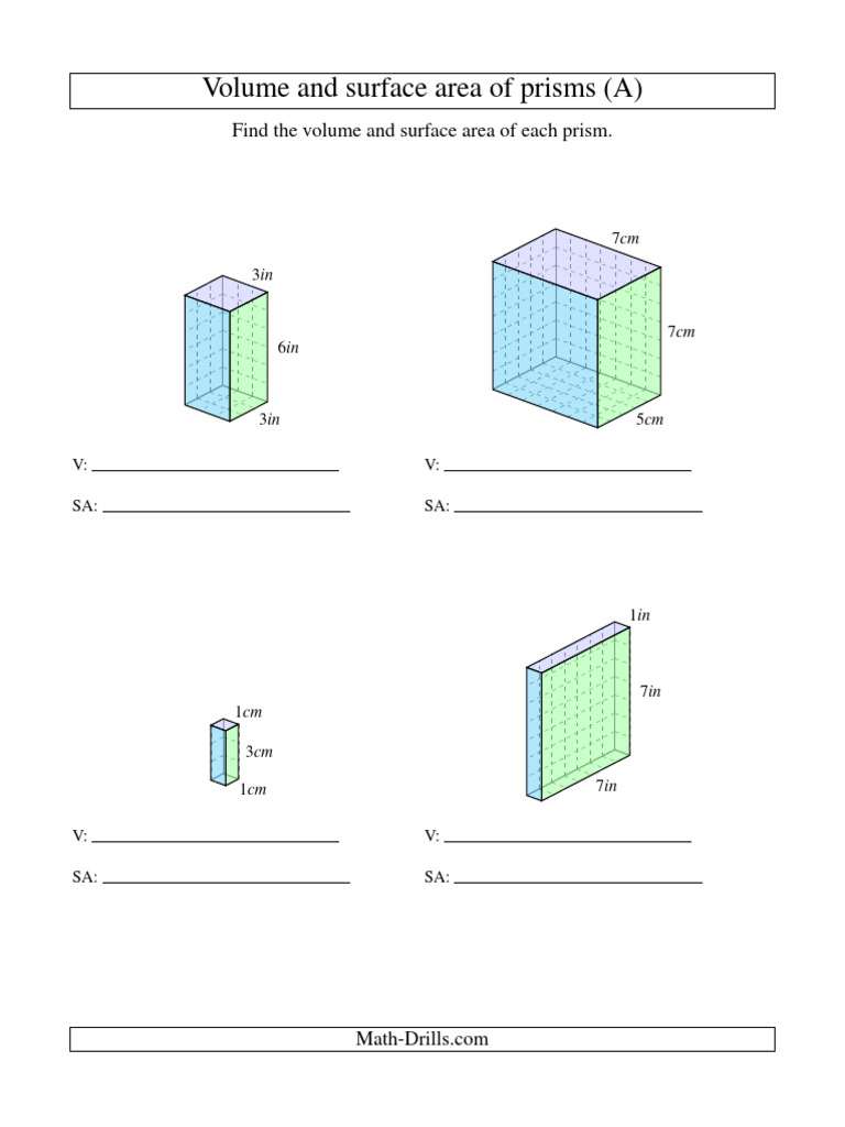 Prisms Rectangular Volume Surfacearea Whole All.1384731860 | PDF | Polytopes | Linear Programming