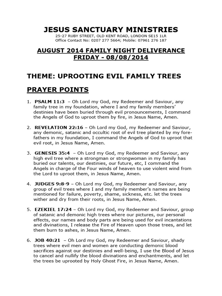 Family Trees PT 1 Uprooting Evil Family Trees | PDF | Jesus | Angel
