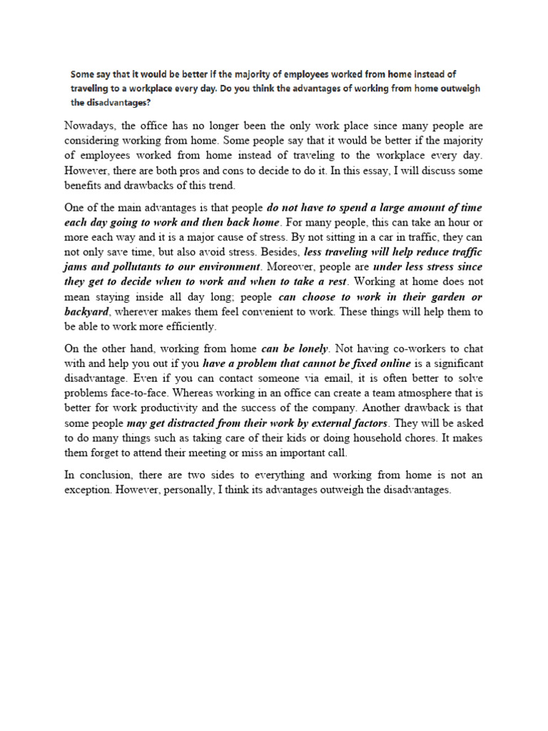 Working From Home | PDF