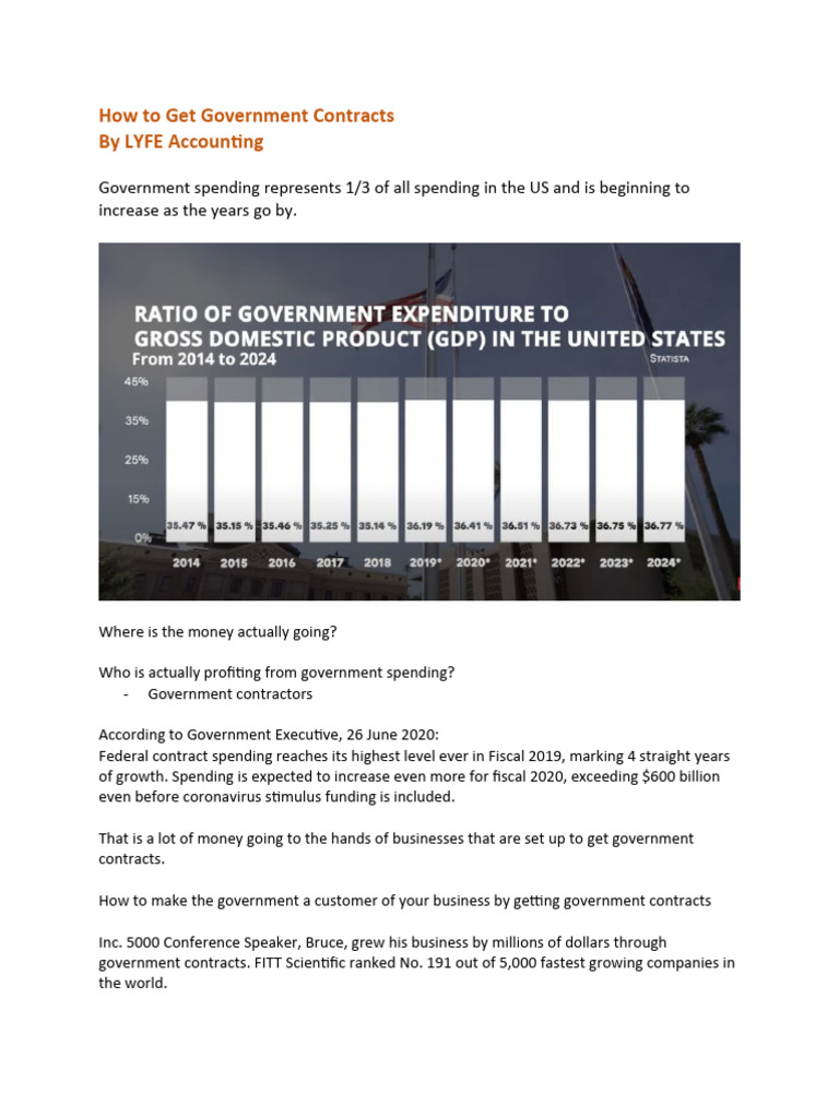 How To Get Government Contracts | PDF | Economies | Business