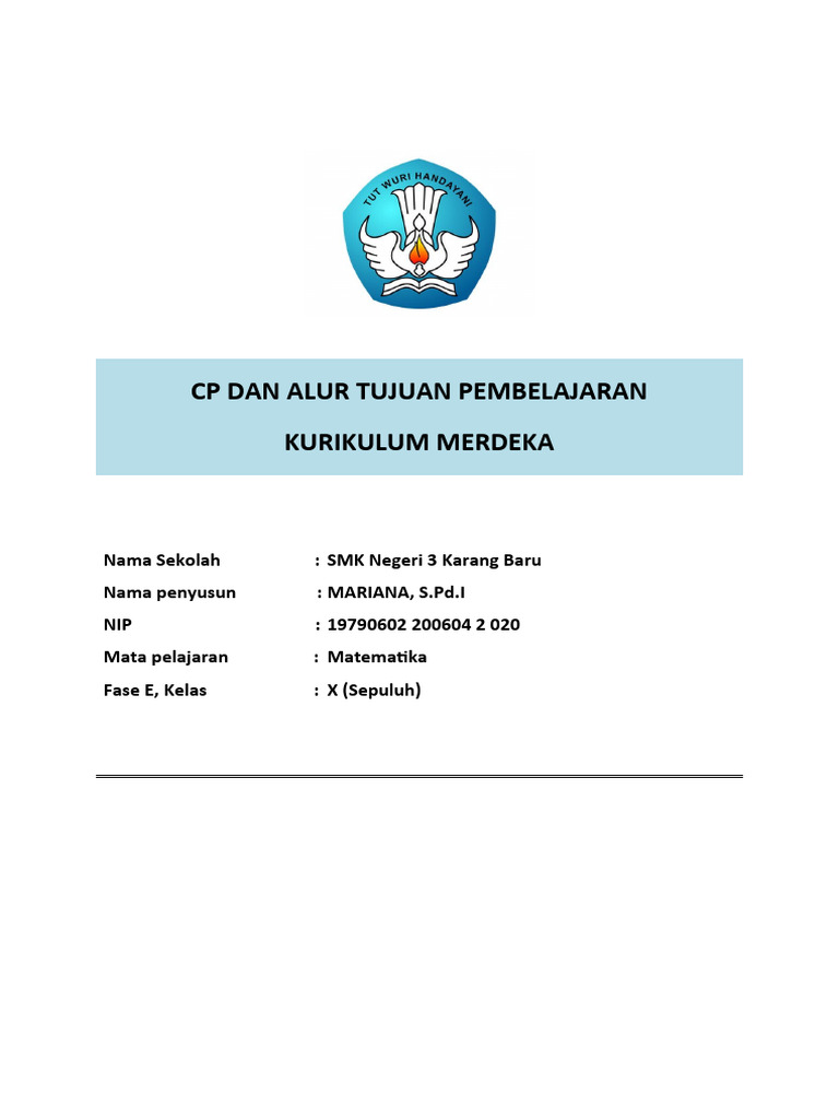 CP & Atp Matematika Fase e 2024 | PDF