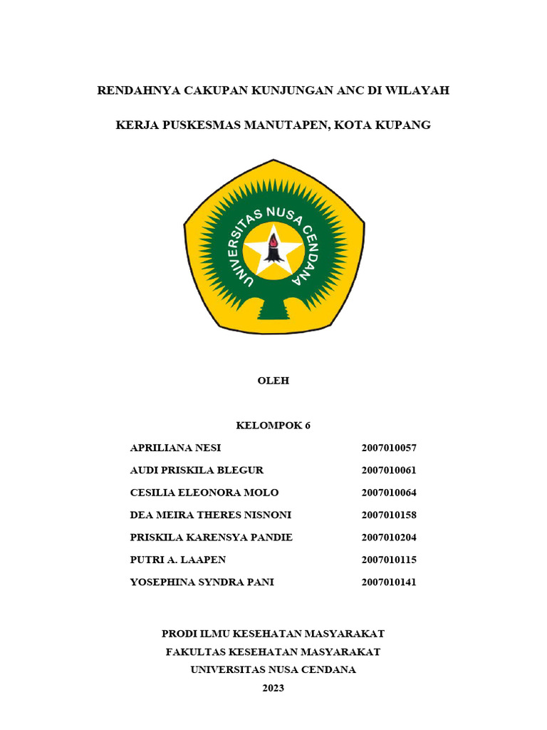 Kia Kelompok 6 - Kunjugan Anc | PDF