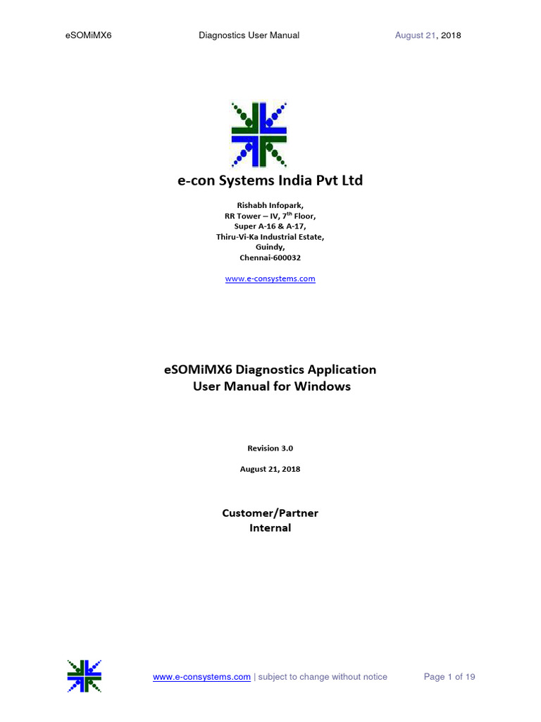 eSOMiMX6 Diagnostics Multiple SOMs Application Windows Usermanual | PDF ...