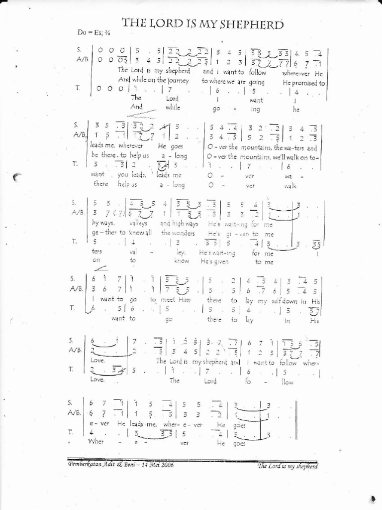 The Lord is My Shepherd | PDF