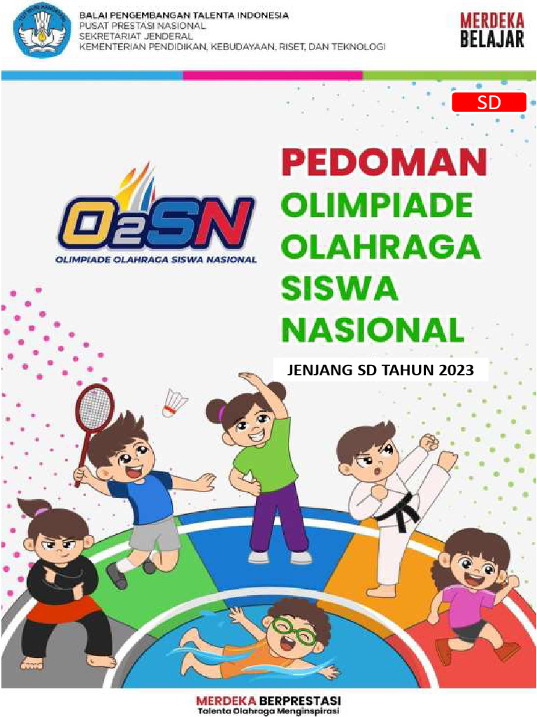 01 Pedoman O2sn Jenjang SD Tahun 2023 | PDF | Karier & Perkembangan ...