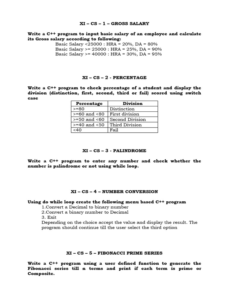 Xi CS - Ca - CT Practical Print | PDF | Employee Relations | Employment Compensation