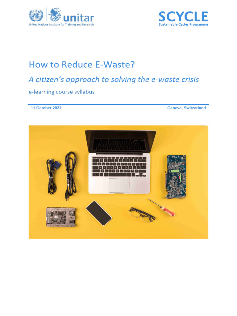 E Waste Syllabus | PDF | Electronic Waste | Recycling
