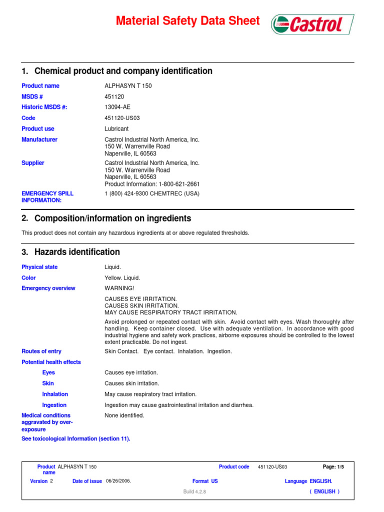LGR 05 Alphasyn T 150 | PDF | Firefighting | Personal Protective Equipment